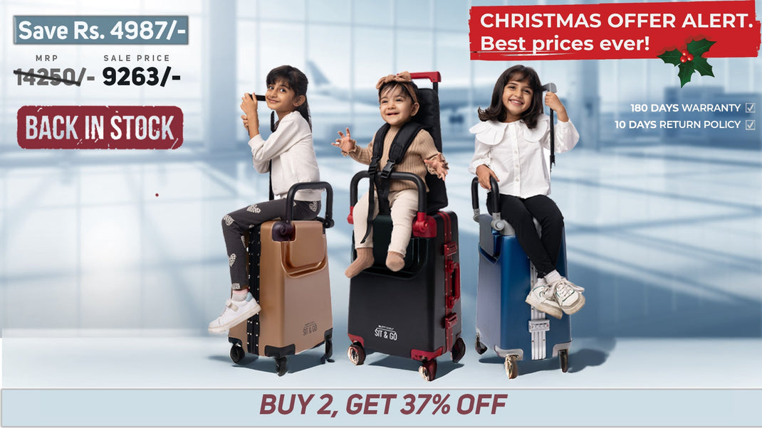 Sit & Go Cabin Luggage – Ride-On Suitcase for Easy Travel – Butt Baby